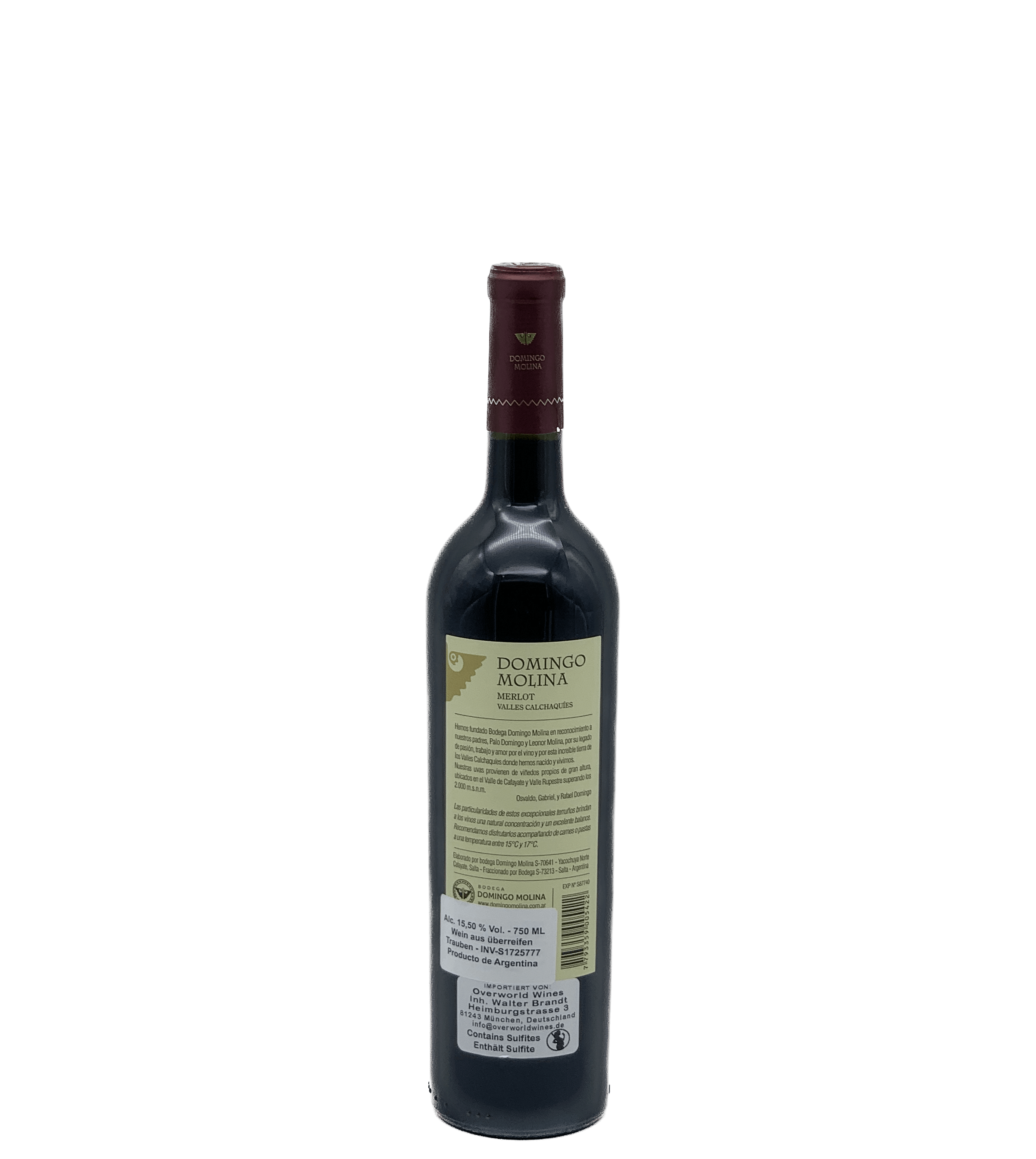 Domingo Molina – Merlot 2018 – Overworld Wines